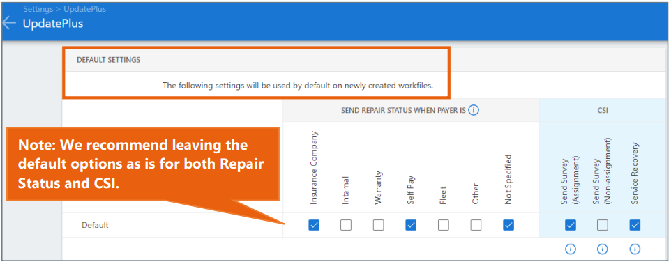 CSI / Repair Status Setup and Usage – CCC Knowledge Base