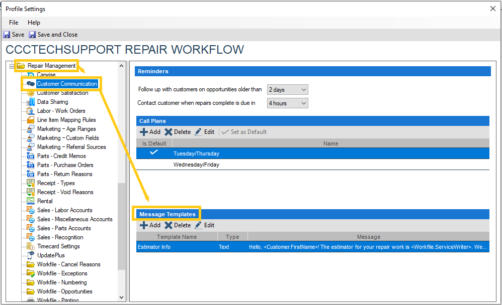 Creating and Using Custom Message Templates – CCC Knowledge Base