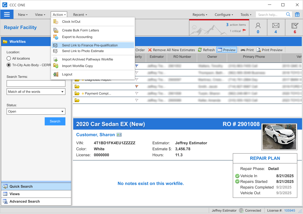CCC ONE for Repair Facilities 56.0.010290 – CCC Knowledge Base